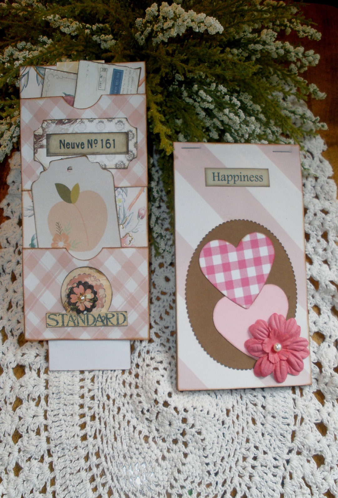 Junk Journal Ephemera Pink Add on Items Mini Notepad Hearts and Over ...