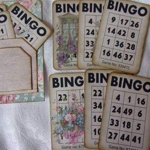 Junk Journal Cover Topper Bingo Cards Handmade Distressed Inked With 2 ...