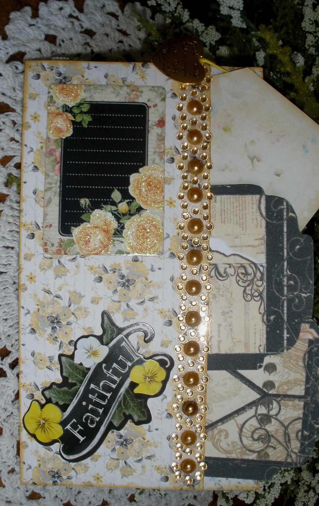Junk Journal Pocket Tuck With Tags Handmade Embellished With Charms ...