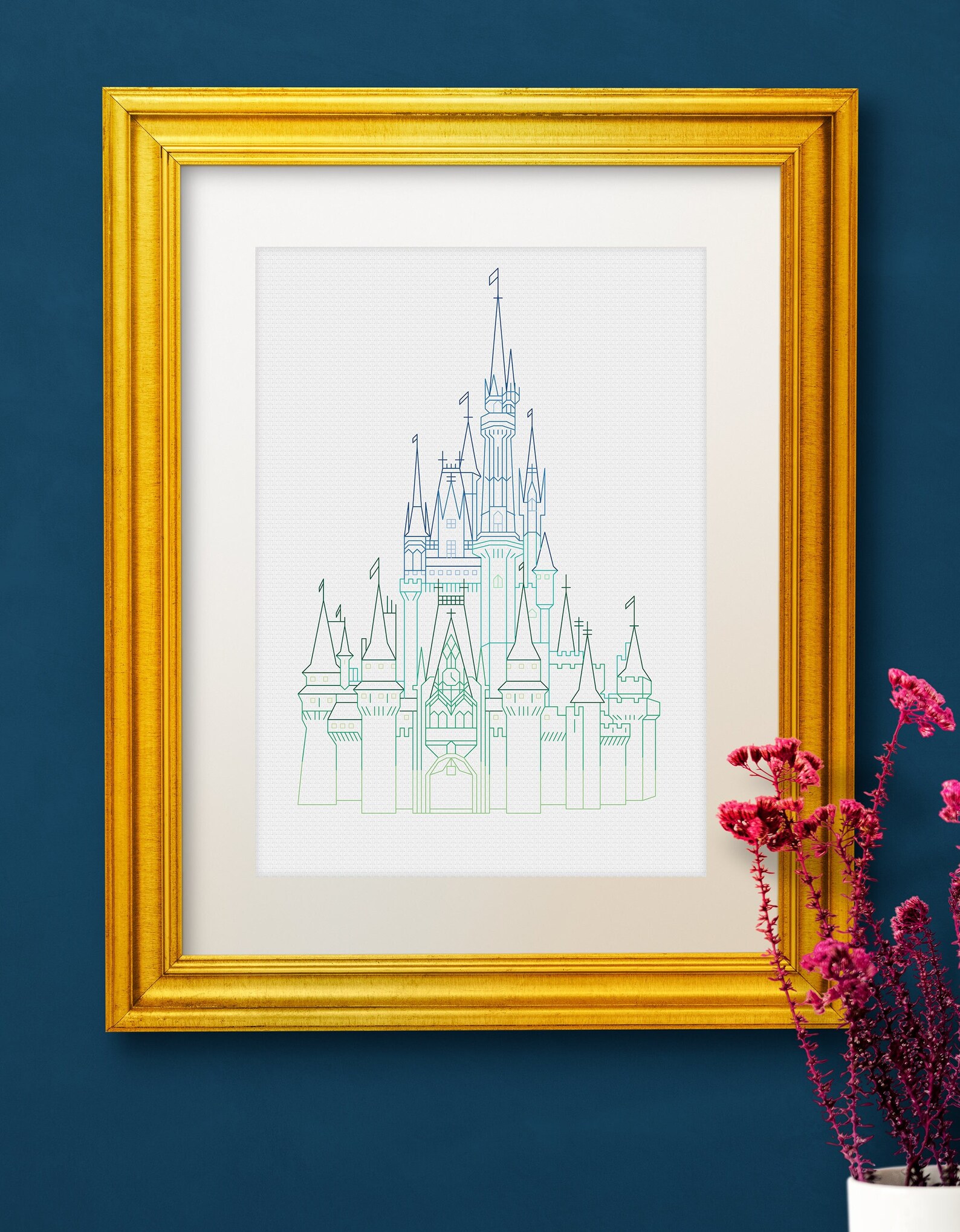 Magic Princess Castle Cross Stitch, TWO Patterns/color Variations ...