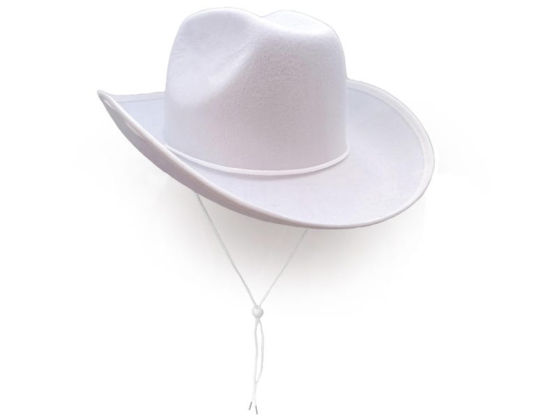 White Felt Cowboy Hat Cowgirl Hat Western Style Hat for Crafts ...