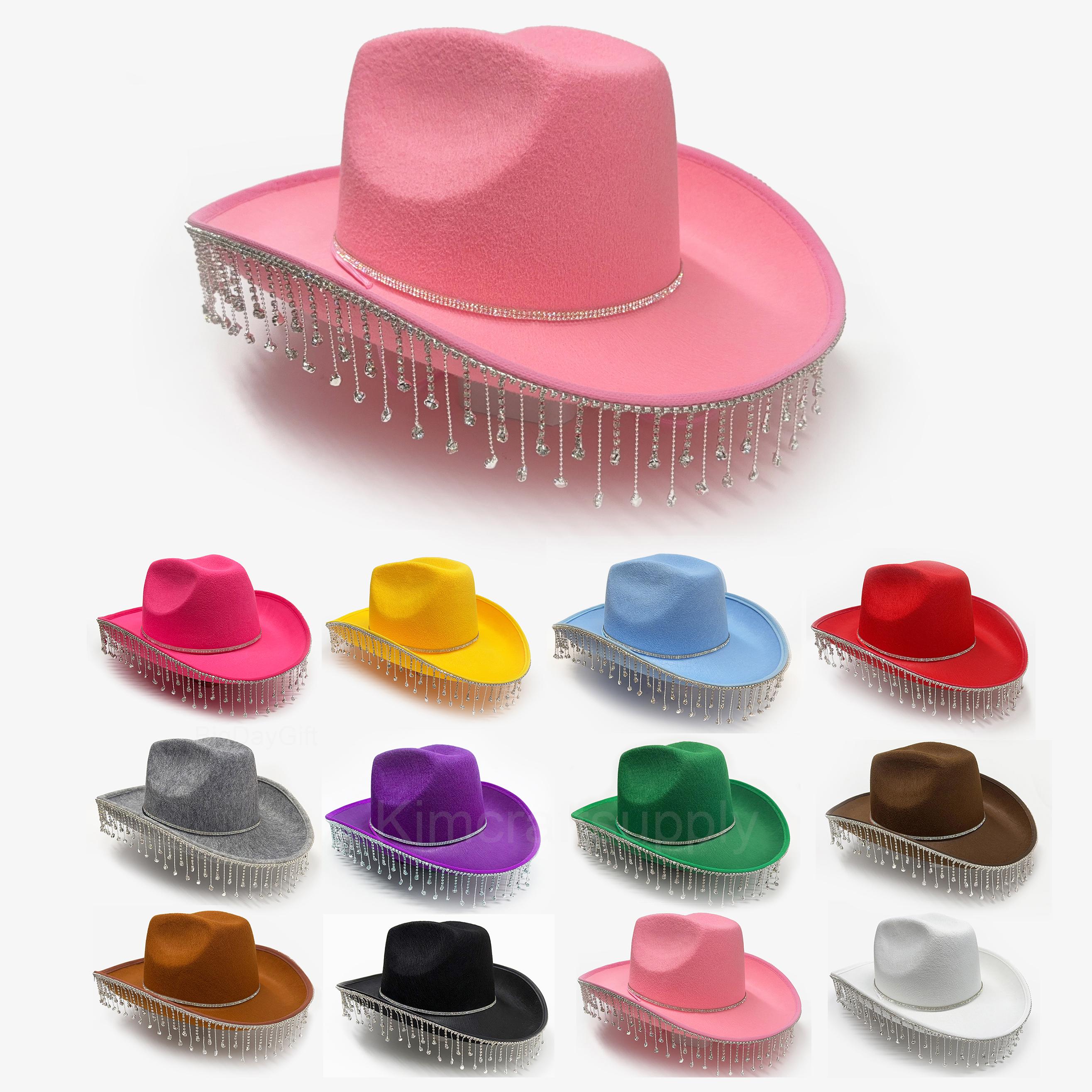 Rhinestone Fringe Cowboy Hat, Felt Western Hat, Cowgirl Halloween ...