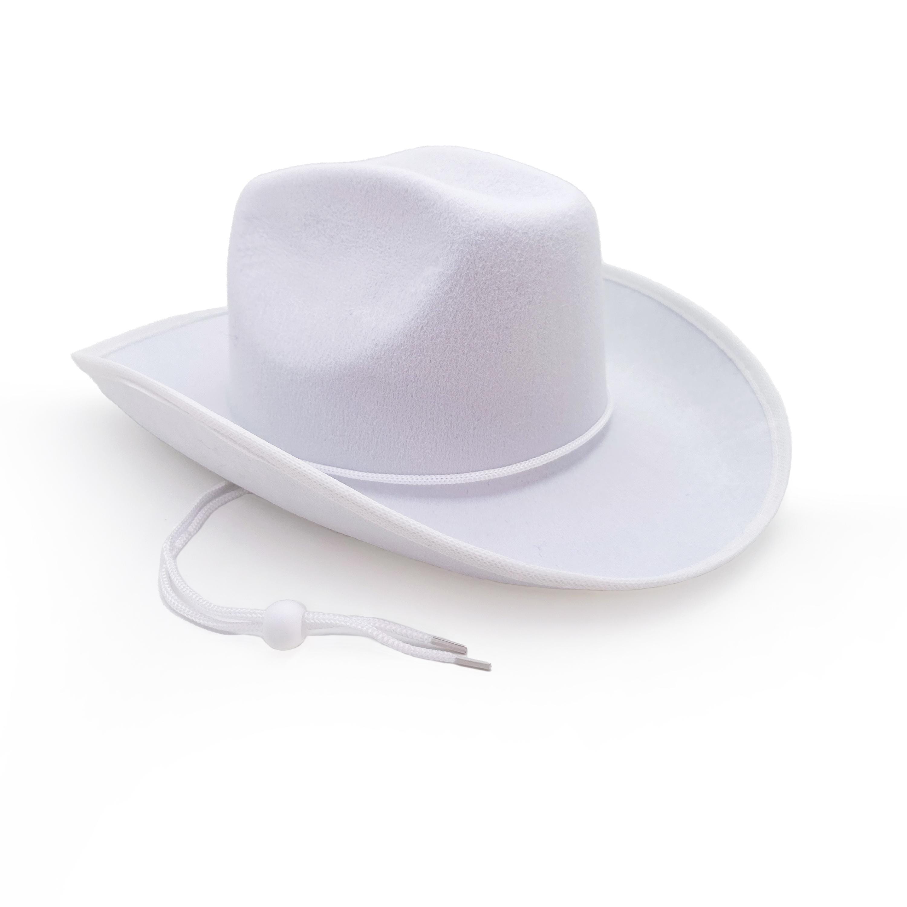 White Felt Cowboy Hat Cowgirl Hat Western Style Hat for Crafts ...