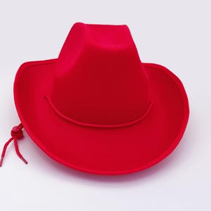 Red Felt Cowboy Hat Cowgirl Hat Western Style Hat for Crafts ...