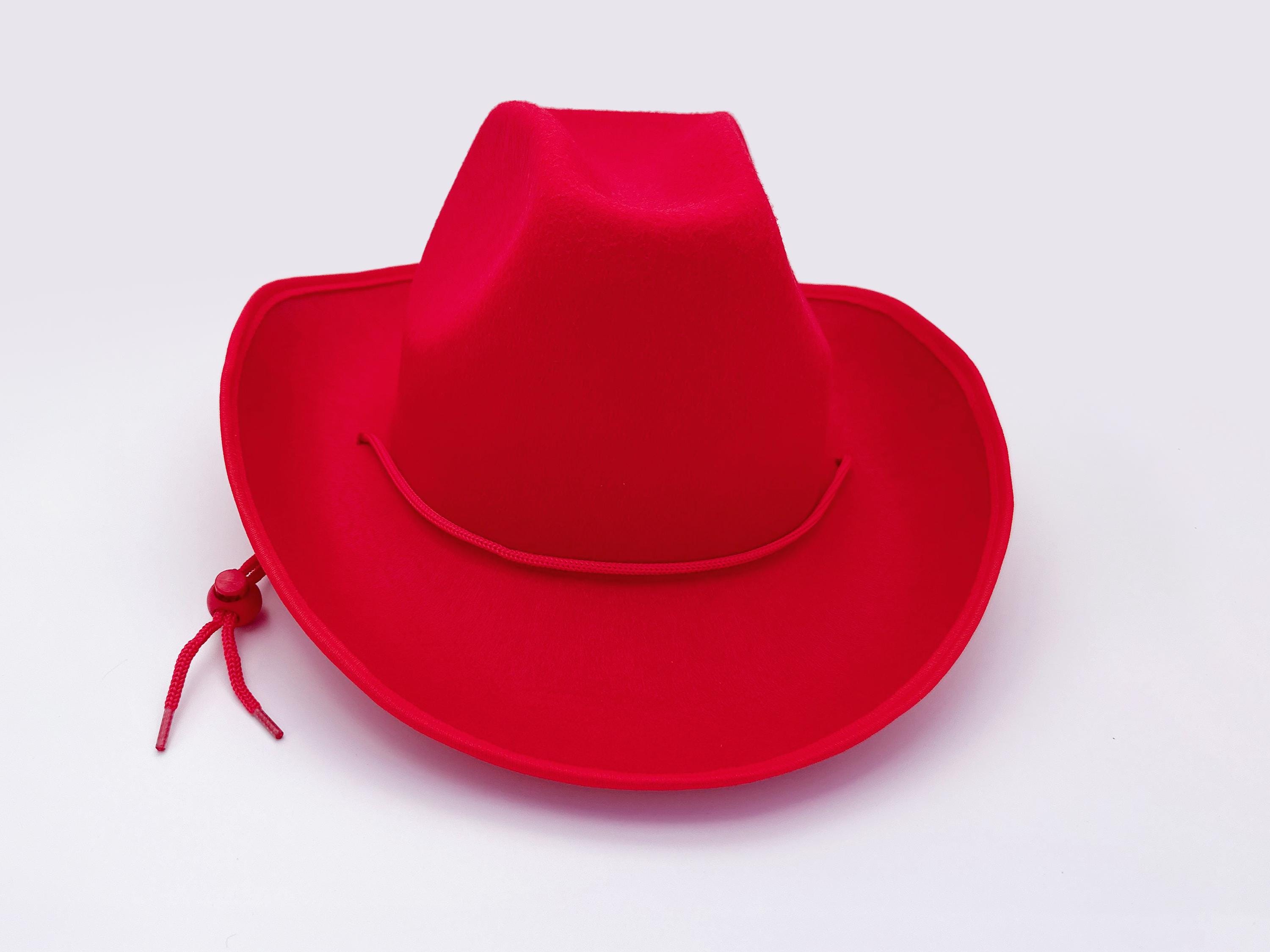 Red Felt Cowboy Hat Cowgirl Hat Western Style Hat for Crafts ...