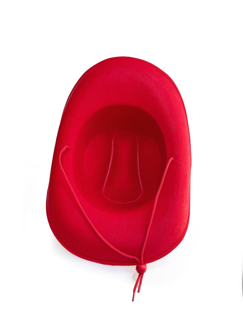 Red Felt Cowboy Hat Cowgirl Hat Western Style Hat for Crafts ...