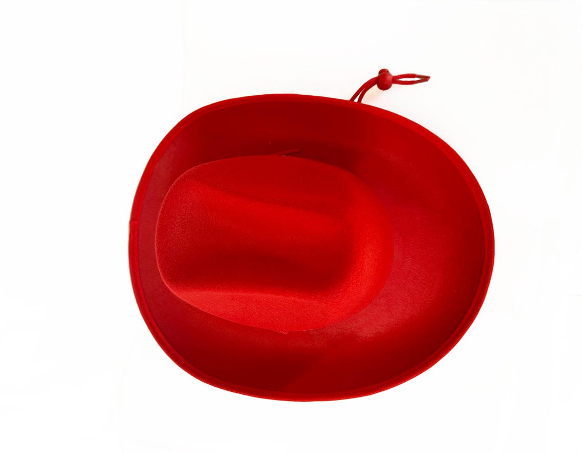 Red Felt Cowboy Hat Cowgirl Hat Western Style Hat for Crafts ...