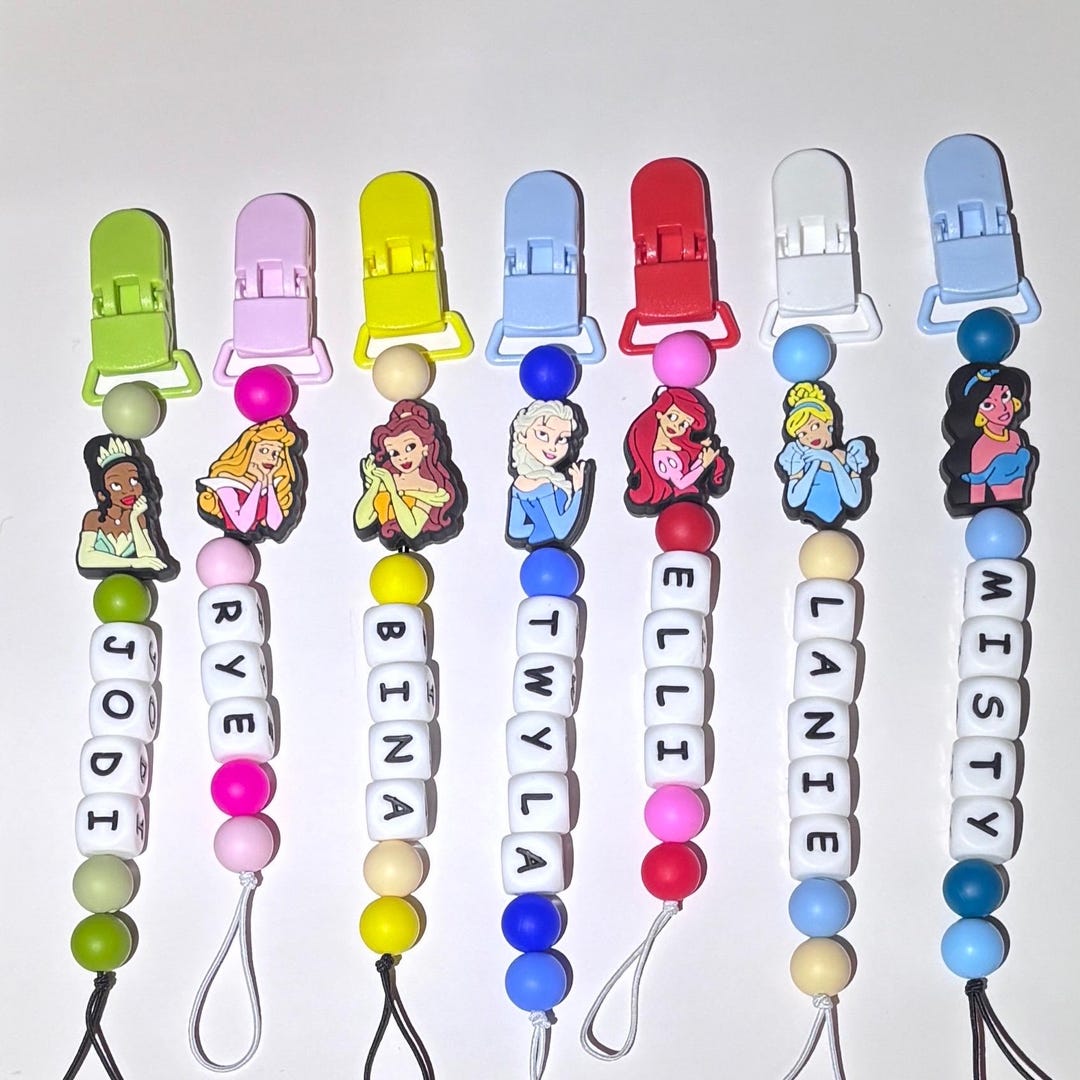 Disney Princess Paci Clips Aurora Tiana Jasmine Ariel Cinderella Belle ...