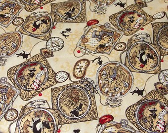 Clock print fabric | Etsy