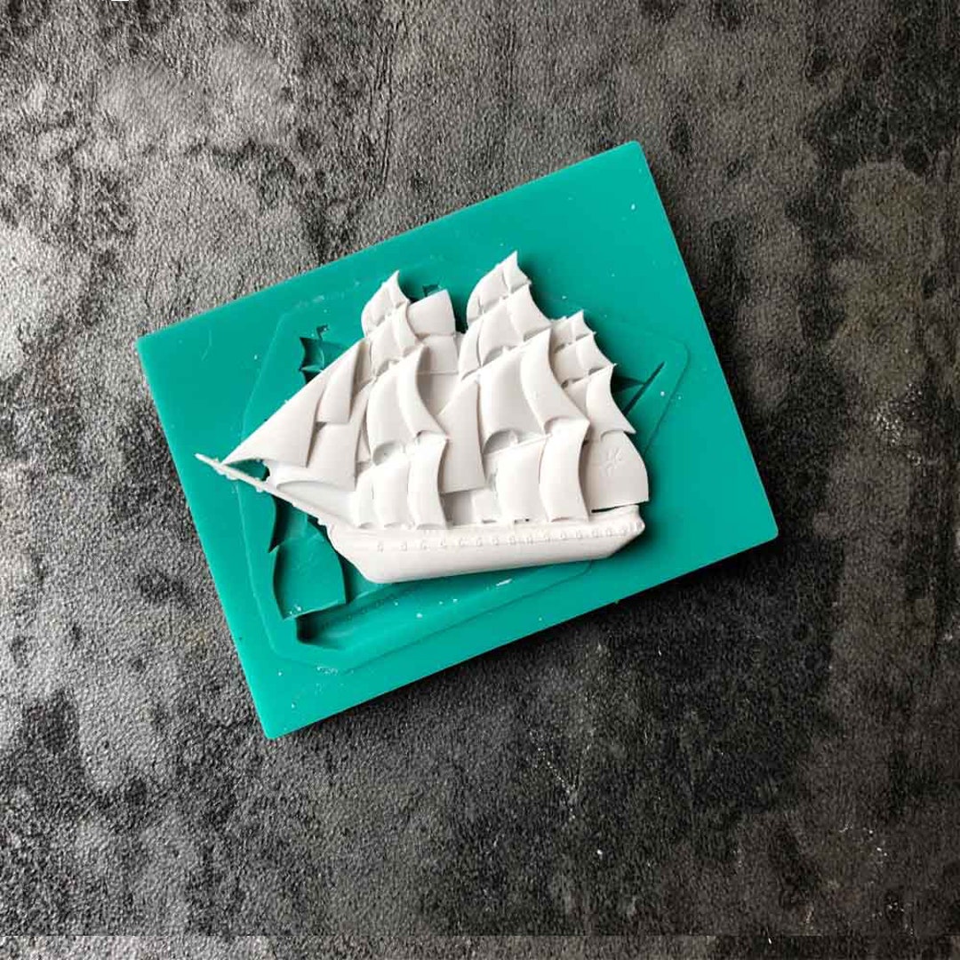 Sailboat Silicone Decorating Molds Cake Silicone Mold Sugarpaste Candy ...