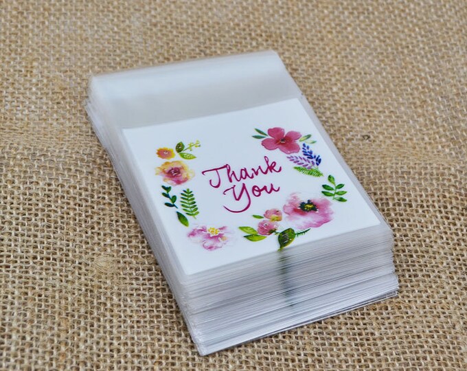 50/100 Pcs/lot Write Thank You Plastic Transparent Cellophane | Etsy