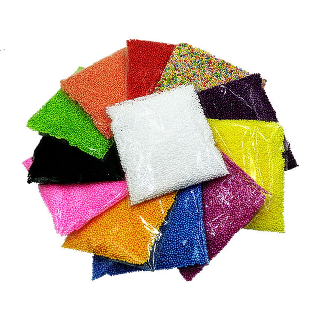 2 Bags Colorful Styrofoam Mini Foam Ball Small Beads for Slime | Etsy