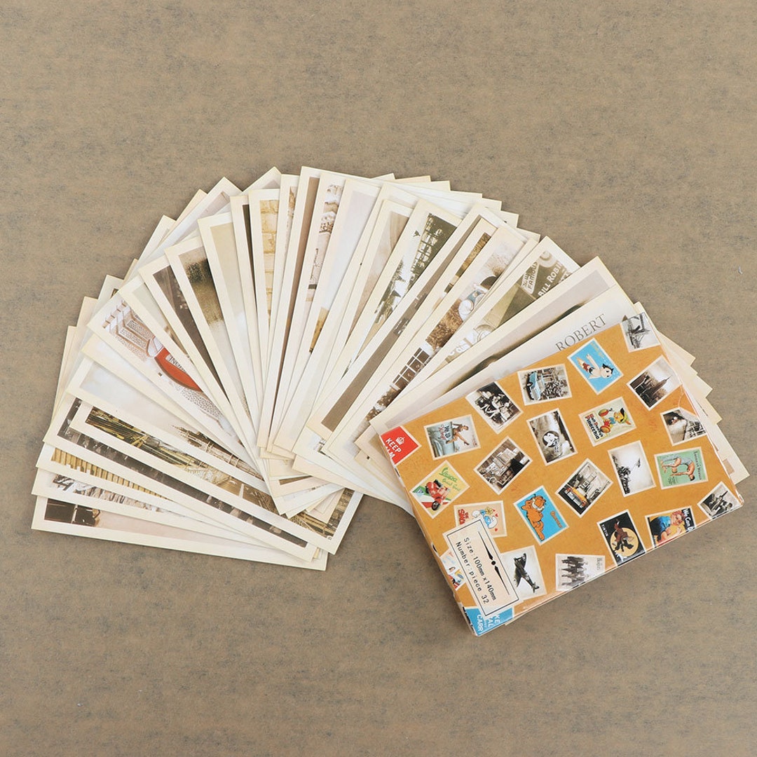 32 Pieces/set Famous Building Postcards Souvenir Us-euro Travel Vintage ...