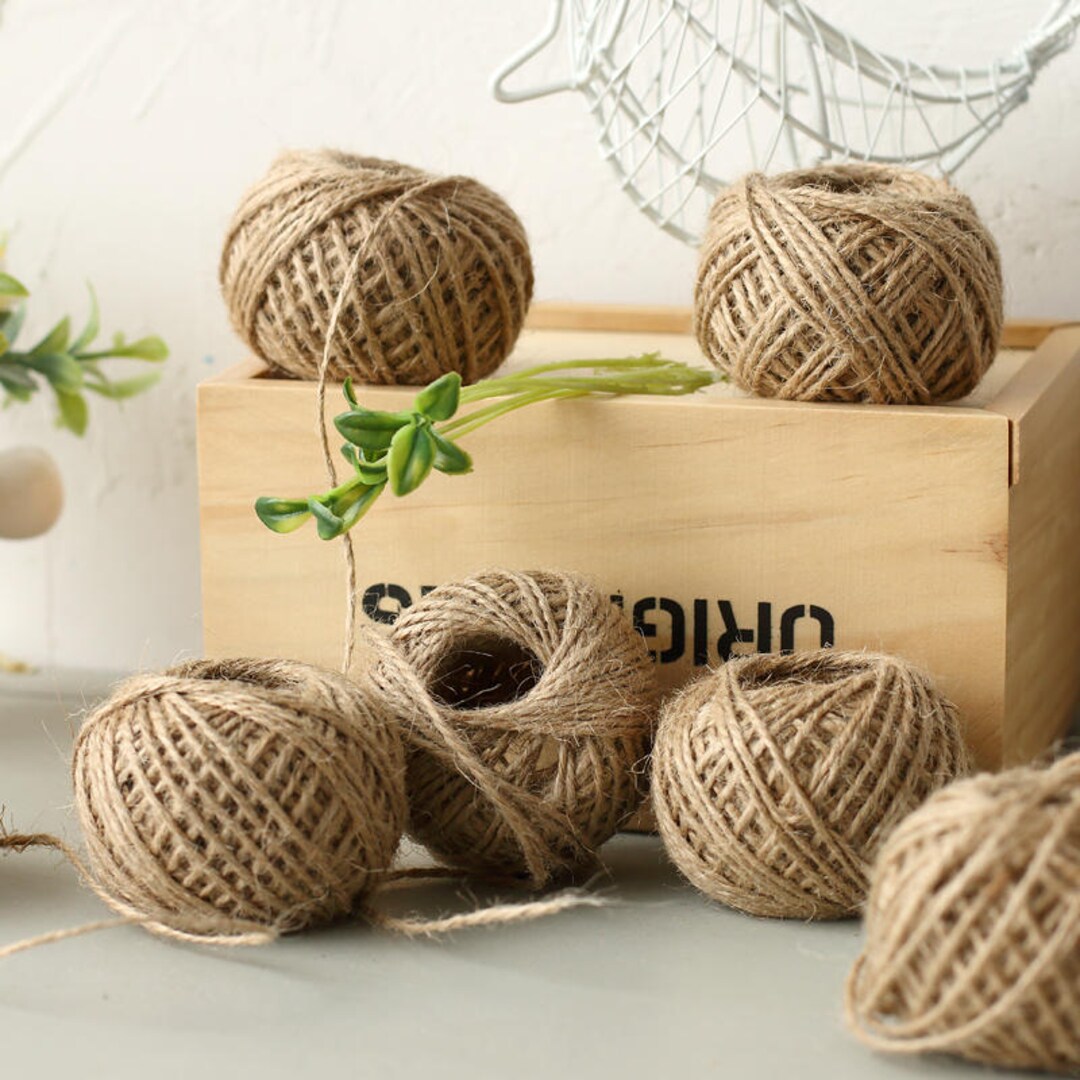 Choose Colors. 1roll 50M Natural Burlap Hessian Jute Twine Cord Hemp ...