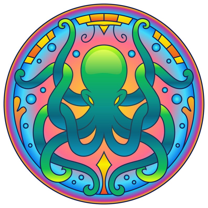 Octopus Mandala Full Drill 5D Round & Square Diamond Painting - Etsy