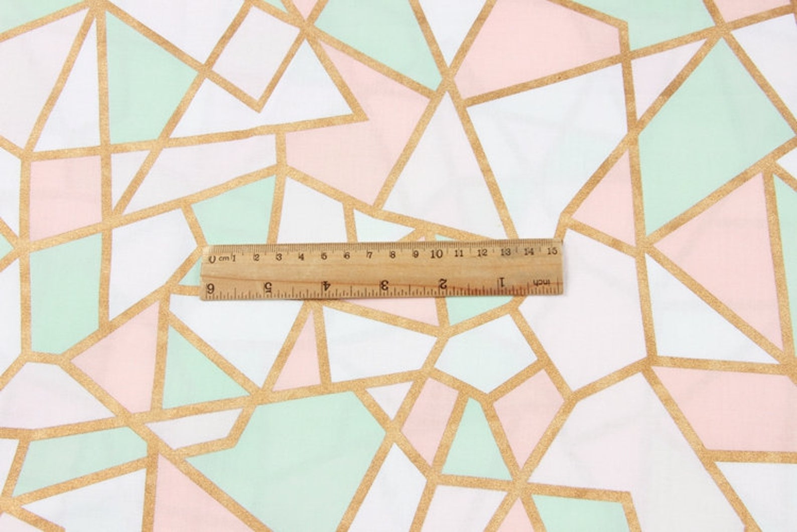 Half Meter Plain Gilt Geometric Print Cotton Fabric Handmade | Etsy
