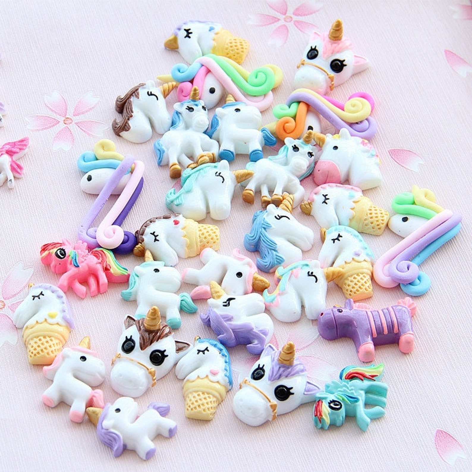 Cute Unicorn Slime Set DIY Resin Accessories Slime Filler Toys - Etsy