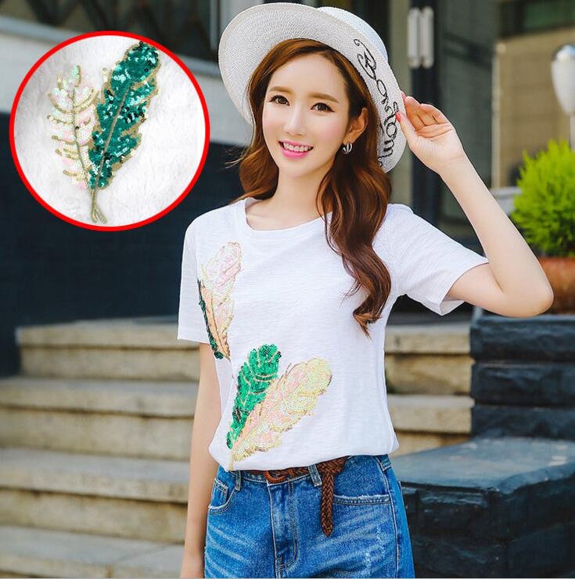 DIY Lace Patch Appliques Green Leaves Lace Fabric Sequins - Etsy
