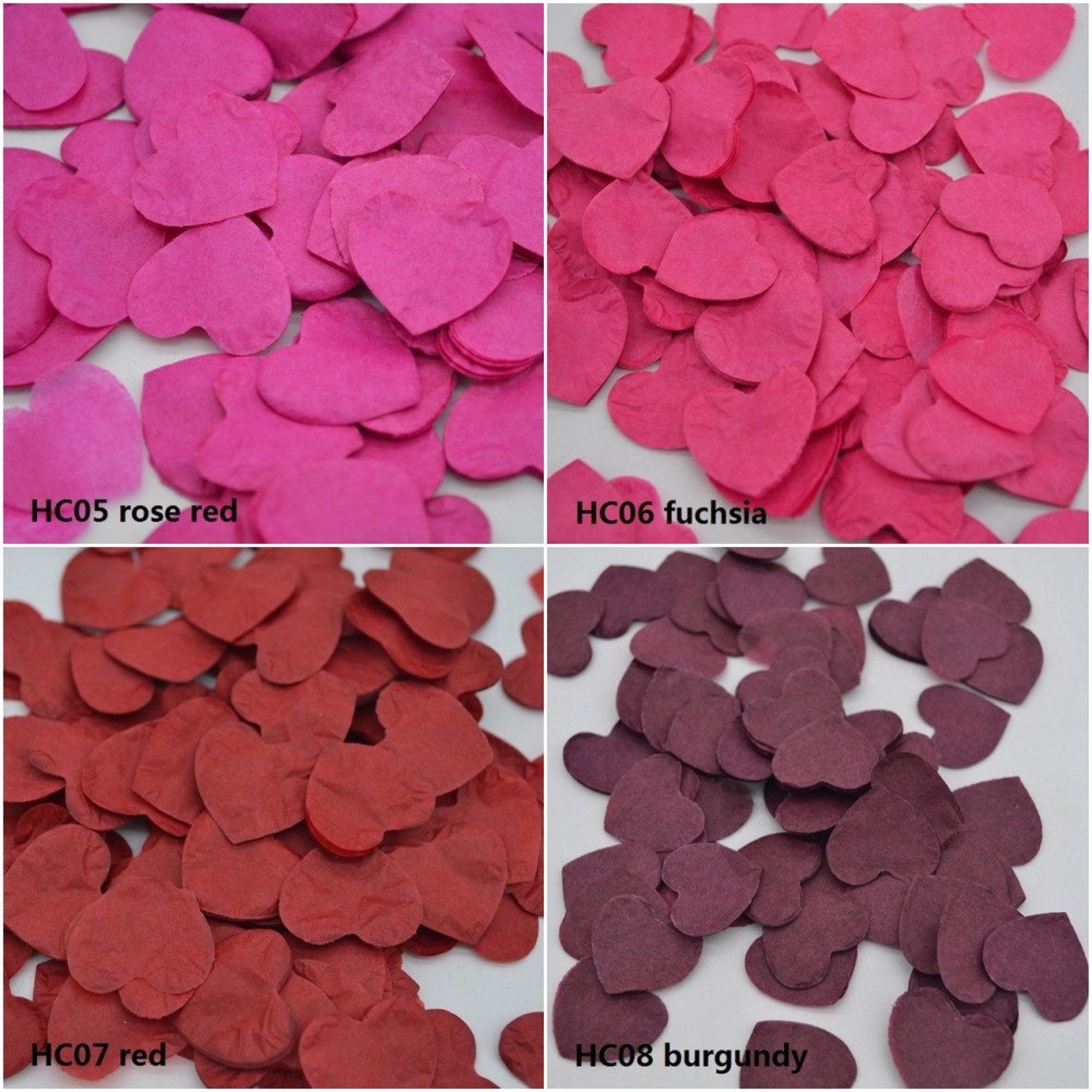 Lot 1000Pcs/bag Heart Shape Tissue Paper Confetti Wedding | Etsy