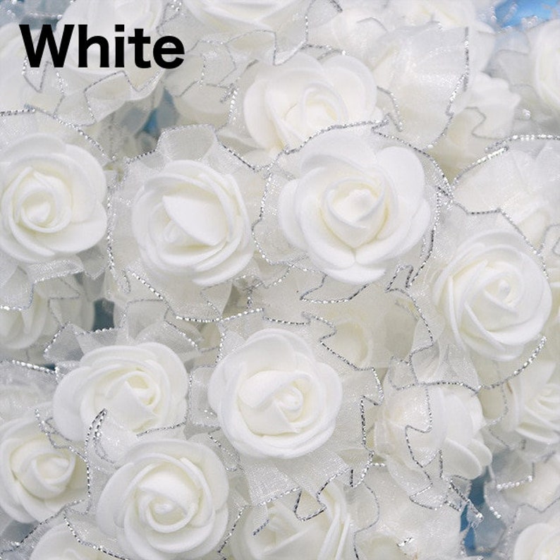 20pcs 4cm Glitter Fringe Silk Foam Flowers DIY Handmade - Etsy