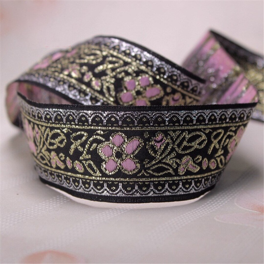 10yards3.5cm Chinese Ribbons Digital Jacquard Flower Ruban Ribbon ...