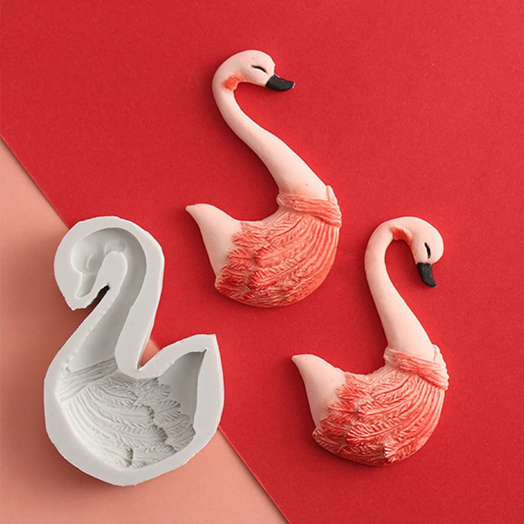 Hot Silicone Fondant Mold 3D Swan Shape Decorating Tools Chocolate ...