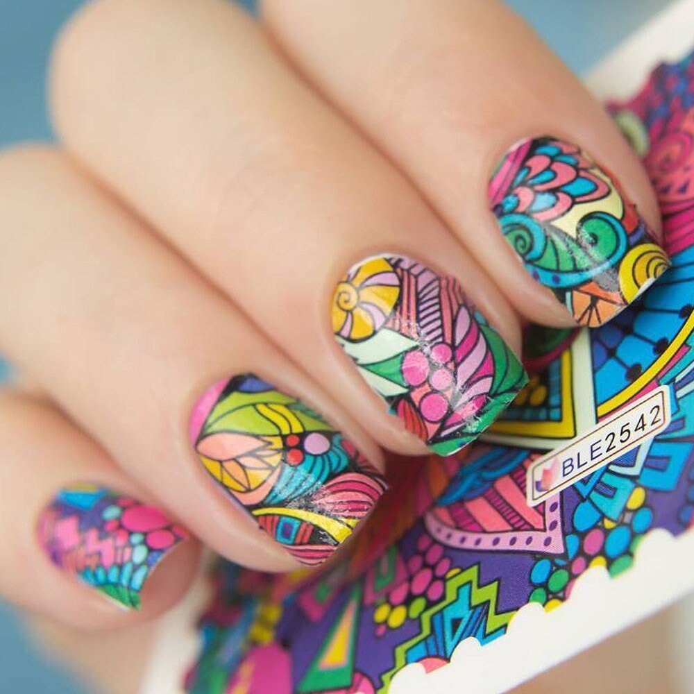 44 Designs Nail Sticker Sets Retro Stamp Designs for Full | Etsy