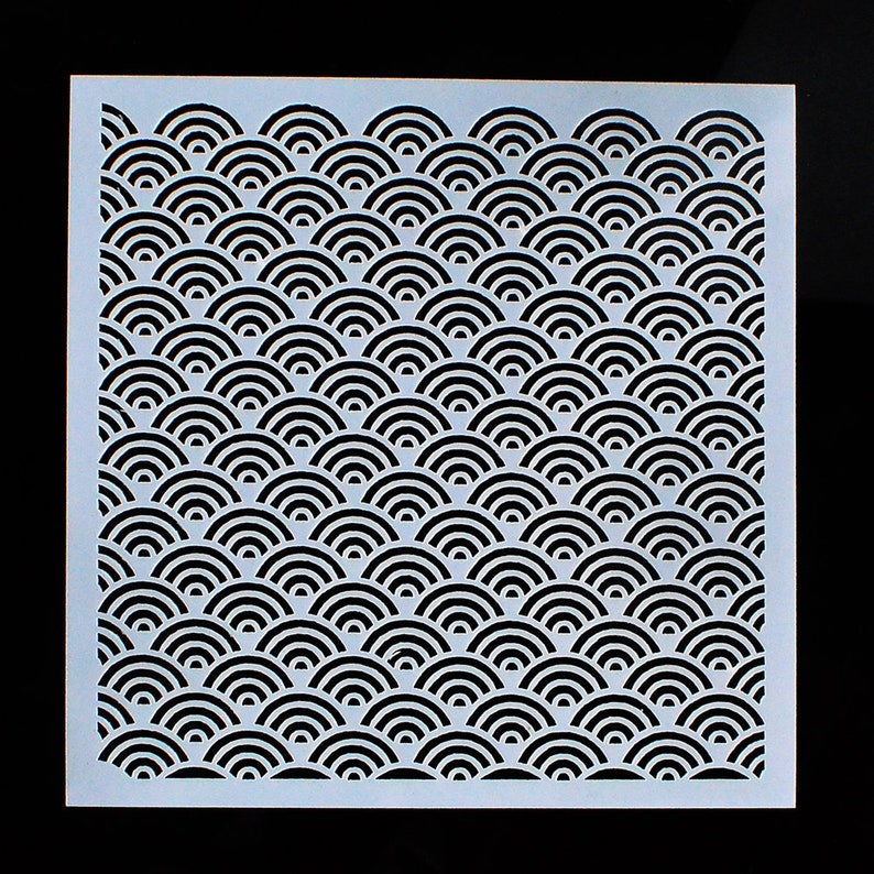 Wave Design Crafts Layering Stencil for Painting Scrapbooking - Etsy