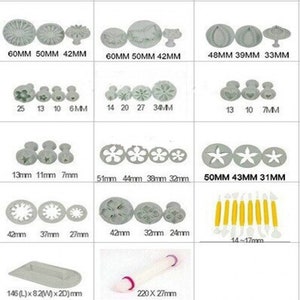 Fondant Cake Mold Set Flower Cake Decorating Tools Kitchen Baking ...