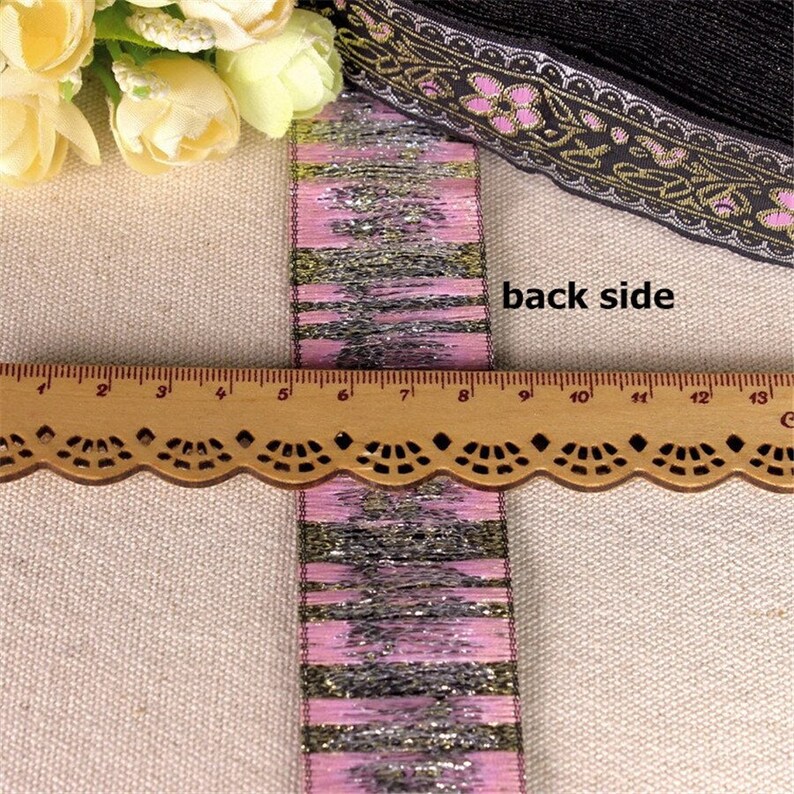10yards3.5cm Chinese Ribbons Digital Jacquard Flower Ruban - Etsy