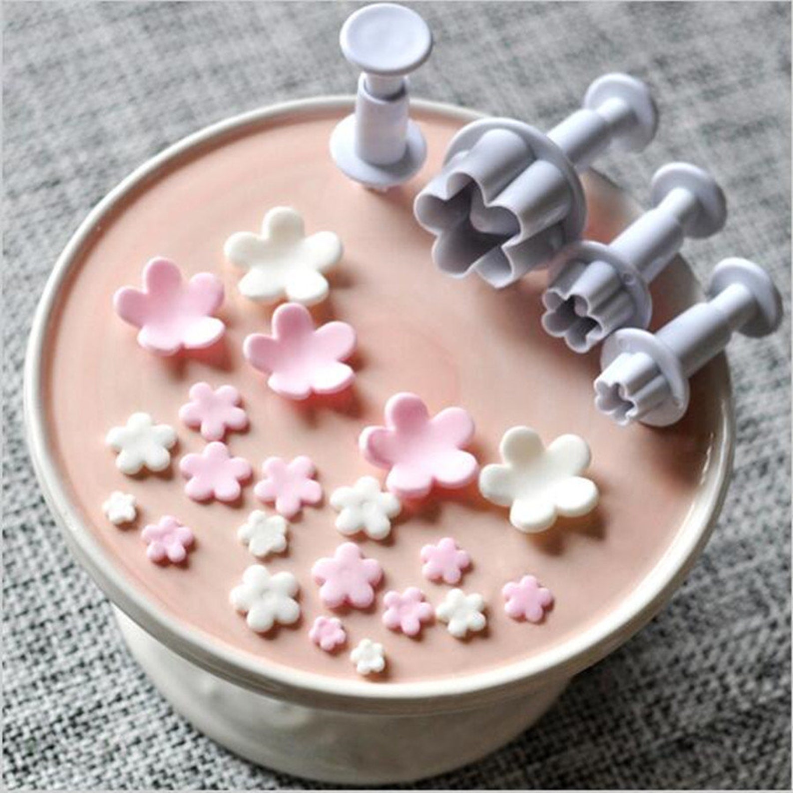 4pcs/set Plum Flower Plunger Fondant Mold Cutter Sugarcraft - Etsy