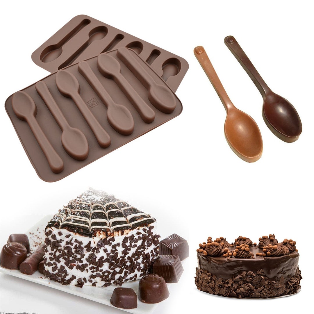 Silicone 6 Holes Spoon Shape Fondant Mould Cake Decorating Tools 1PC ...