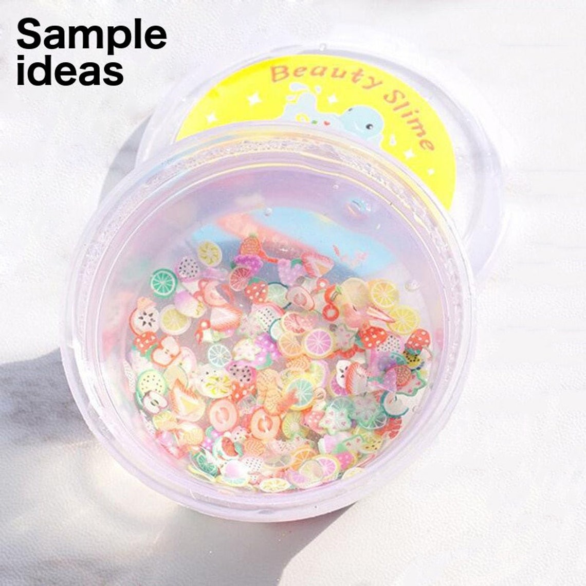 12 Type/set Clear Slime Fruit Slices Mixed Kawaii Soft Clay | Etsy