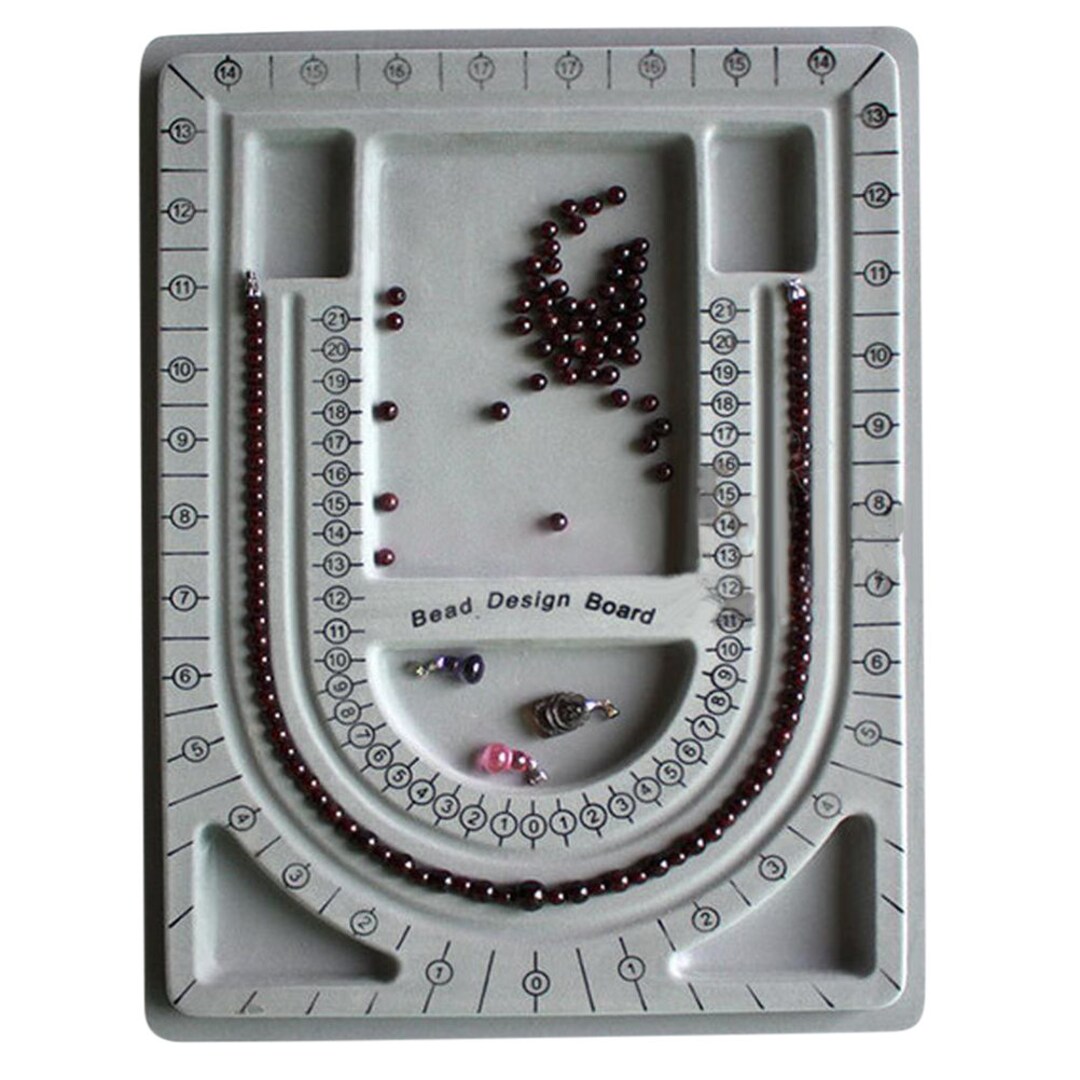 1pc Flocked Bead Board Bracelet Necklace Beading Jewelry Making ...