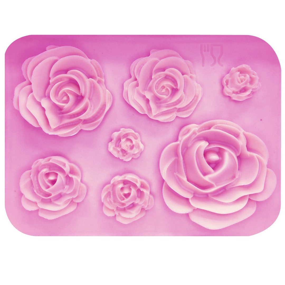 Rose Flowers Silicone Mold Cake Chocolate Mold Wedding Cake Decorating ...