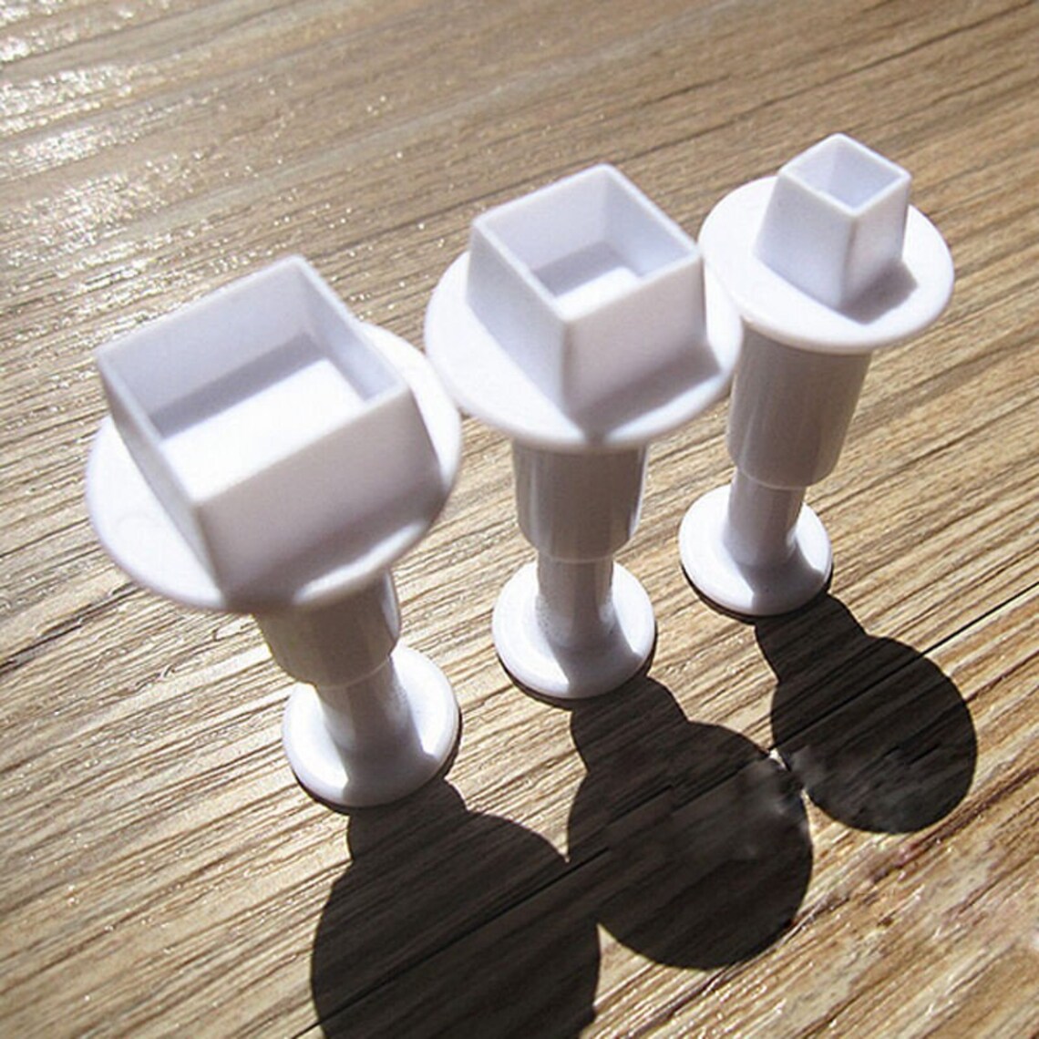 1Set/3PCS Lovely Square Plunger Cutter Mold Fondant Cake | Etsy