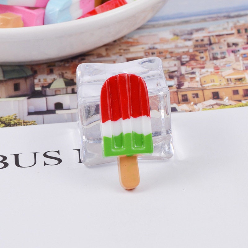 Lot 5PCS Resin Popsicle Ice Cream Polymer Slime Charm Modeling | Etsy