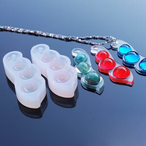 1p'c's Water Drop Epoxy Silicone Mold Crystal Diamond Bracelet Pendant ...