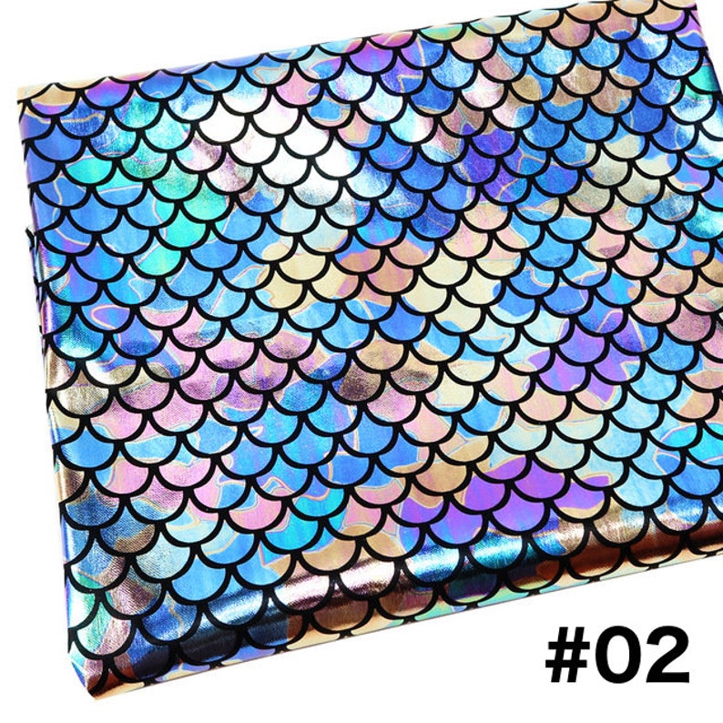 50145cm Fish Scales Hologram Holographic 2 Ways Stretch Knit | Etsy