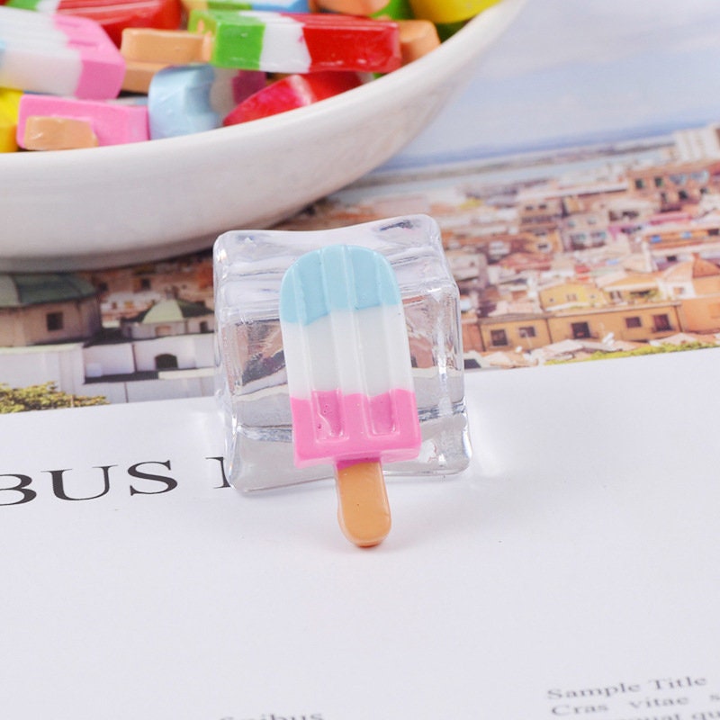 Lot 5PCS Resin Popsicle Ice Cream Polymer Slime Charm Modeling | Etsy
