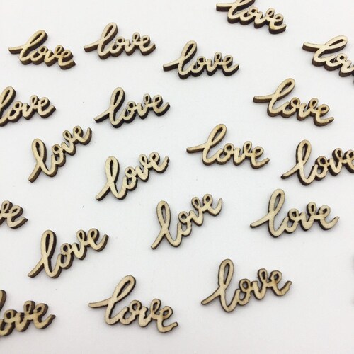 100pcs 25mm Rustic Wooden Love Letters Shabby Chic Craft - Etsy