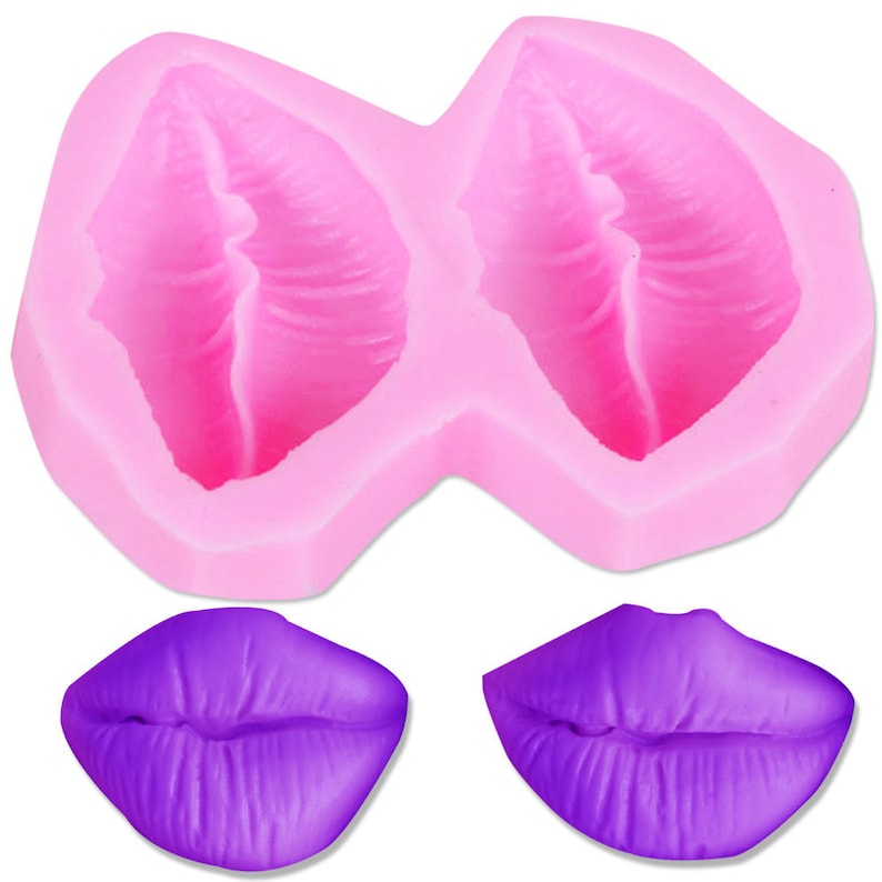 2-hole Lip Mouth Shape Silicone Cake Mould Mold Decoration - Etsy