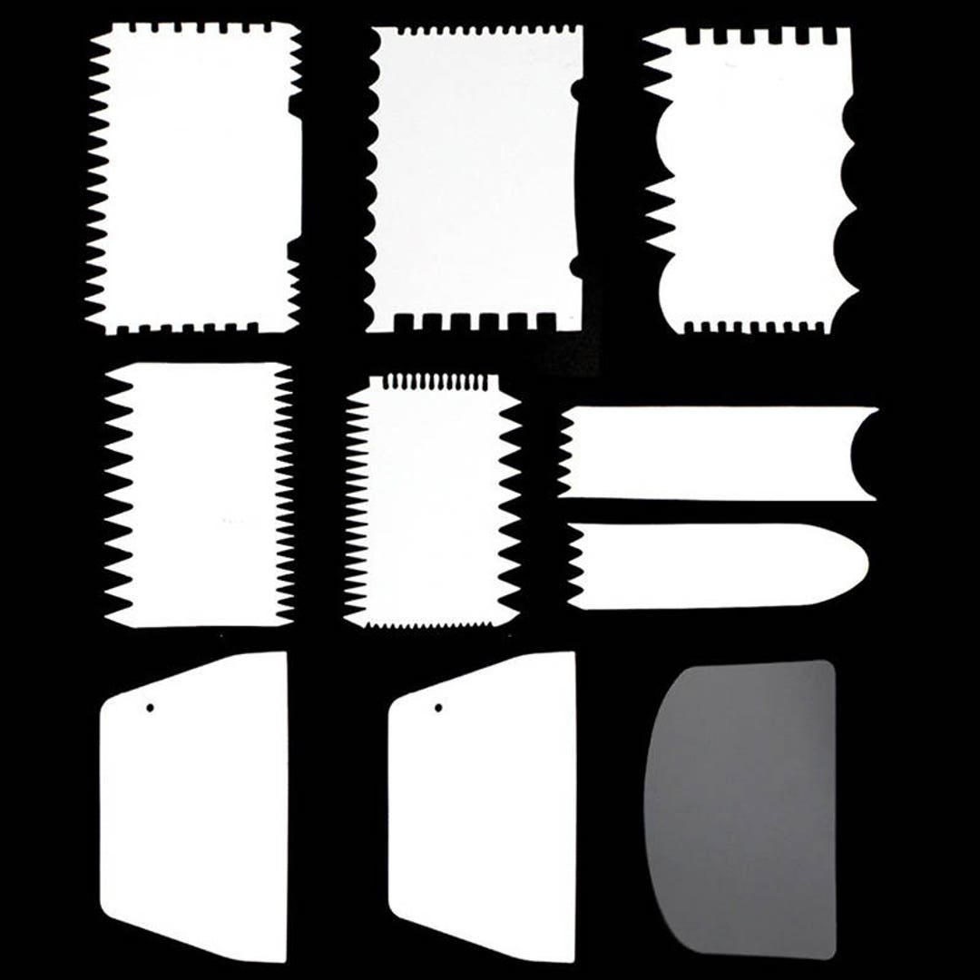 10PCS Cake Scraper Cake Edge Decorating Tool Scrappers Cutters - Etsy