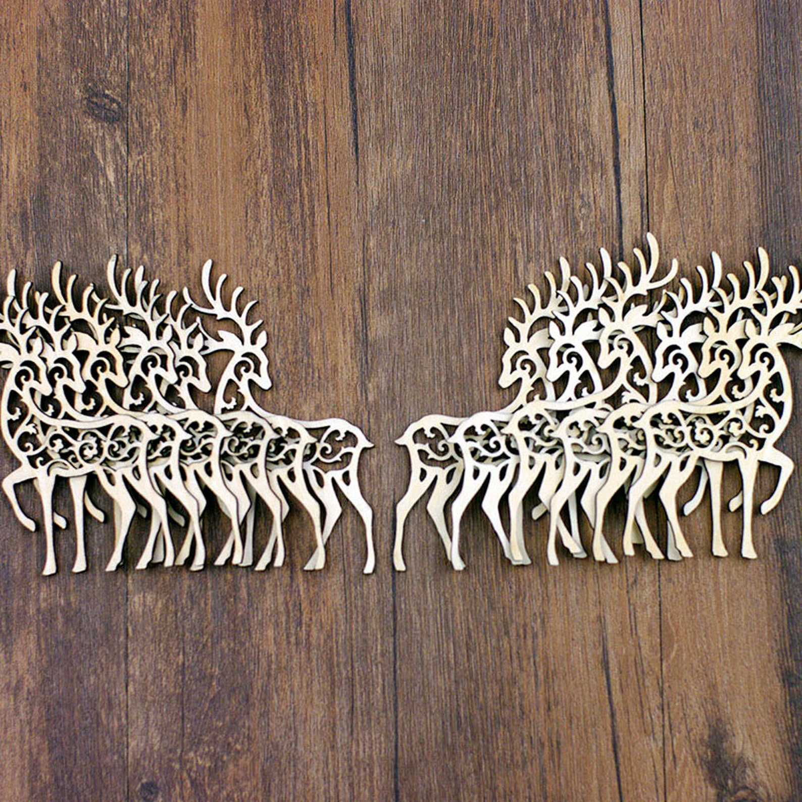 12 Pcs/lot Cute Animal Shape Wooden Decor Laser Cut Wooden - Etsy