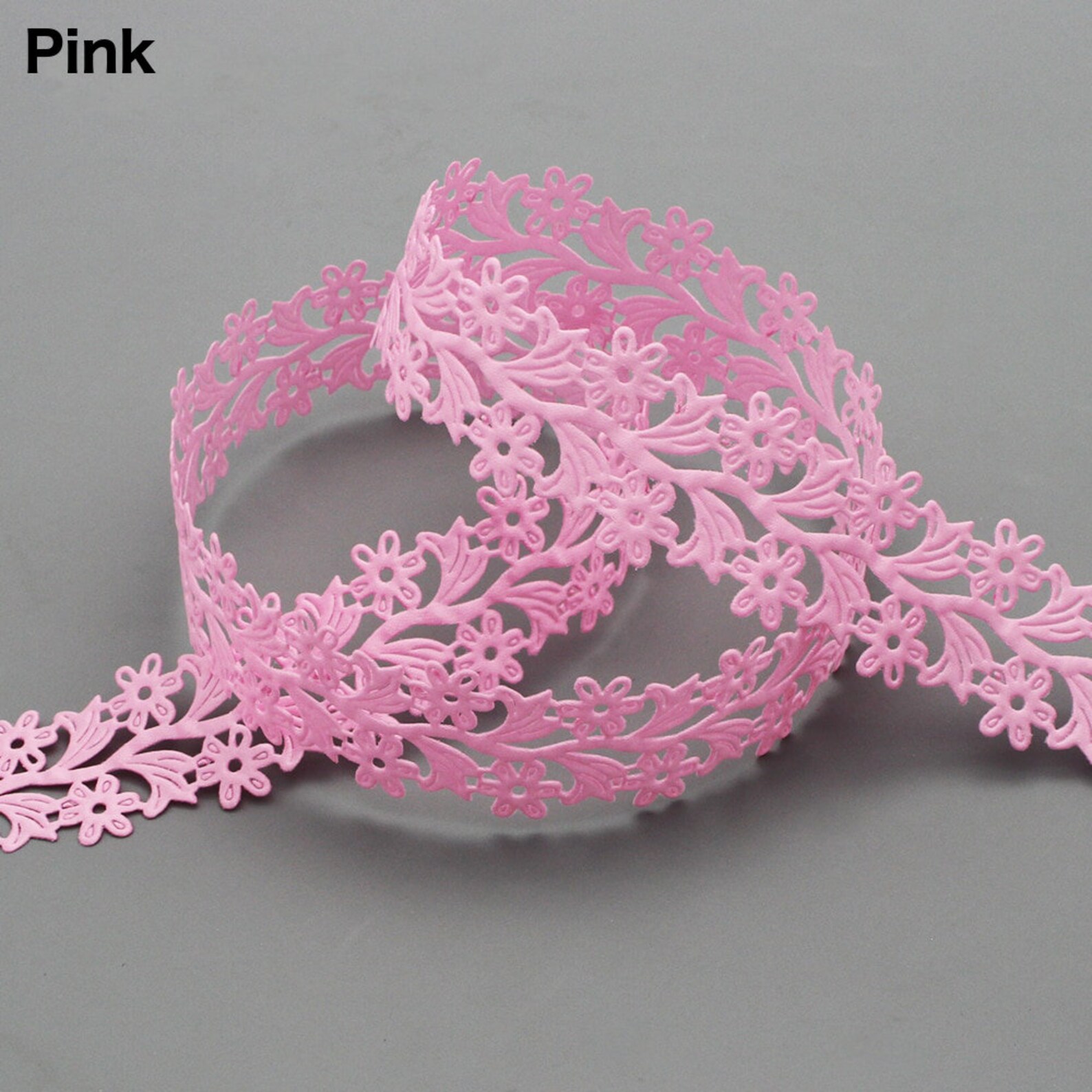 Approx 35mm Flower Floral Ribbon Sewing Craft Lace Trim Embellishment ...