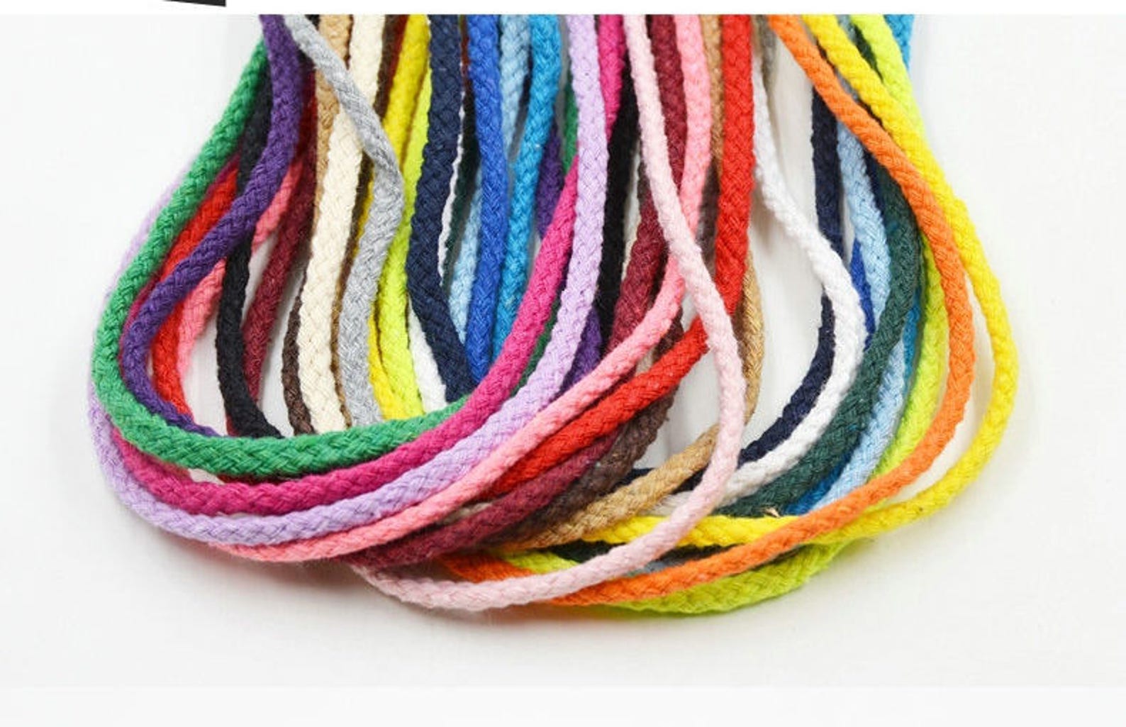 5 Meters Length 5mm Colored Cotton Cords Braided Rope DIY | Etsy