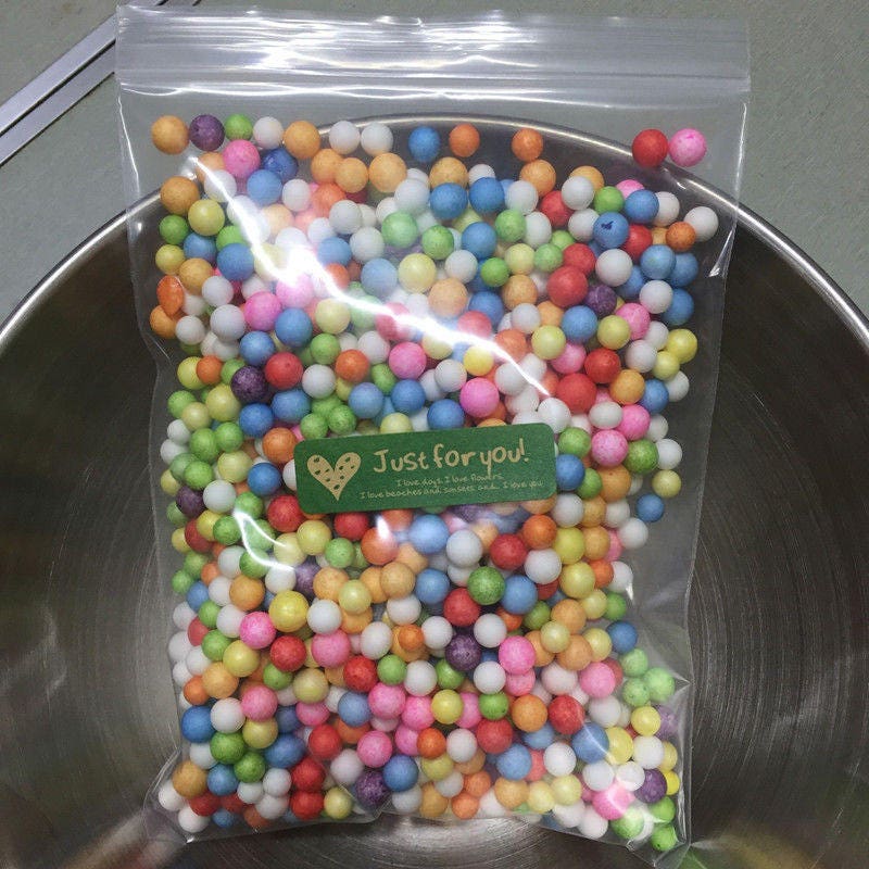 2 Bags Colorful Styrofoam Mini Foam Ball Small Beads for Slime | Etsy