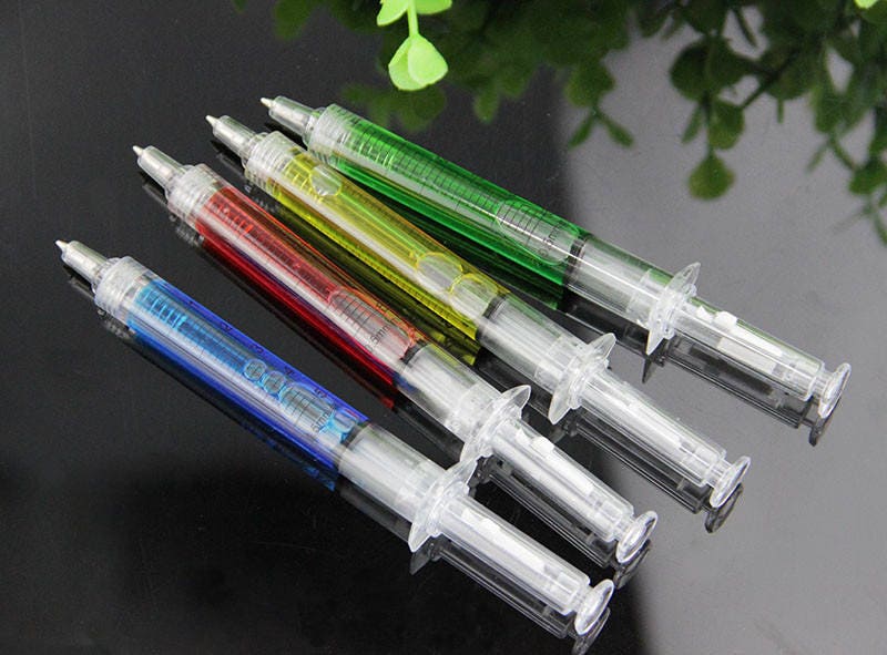 4PCS/lot Liquid Novelty Syringe Ballpoint Pen Stationery Cute | Etsy