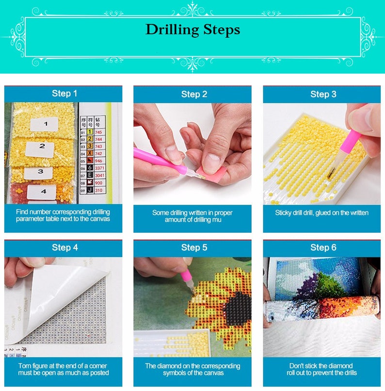 Full Square or Round Diamond Painting 5D Needlework Embroidery | Etsy