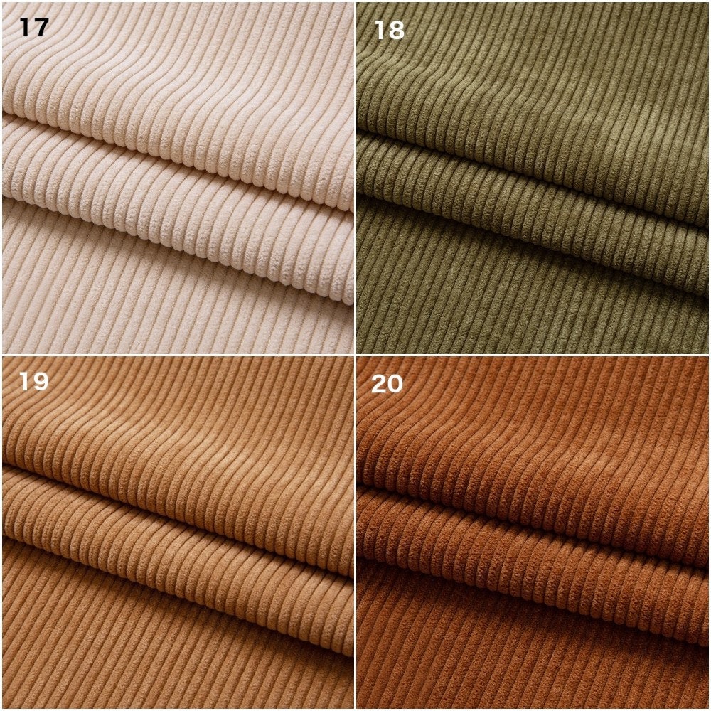Olive Green Choose Colors Corduroy Velvet Narrow Rib Knit | Etsy